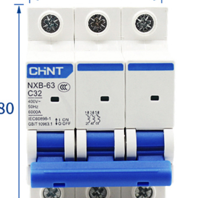 控制开关（正泰 1.名称：正泰空气开关 2.型号：NXB-63-3P-C63 3.额定电流：63A 个）-融创集采商城