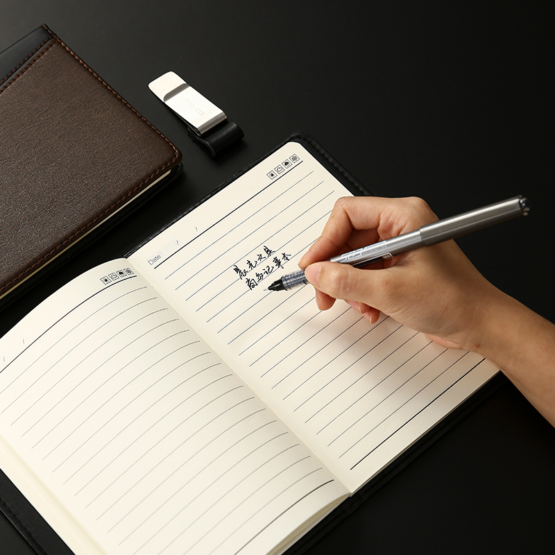 晨光(M&G)文具A5/25K 120张撞色办公笔记本子 会议记录皮面本 普惠型日记本商务记事本子 单本装APYD2K78-融创集采商城