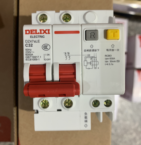 德力西漏电断路器DZ47LE-32-2／2-C32A 2P 带漏保 32A （单位：个）-融创集采商城