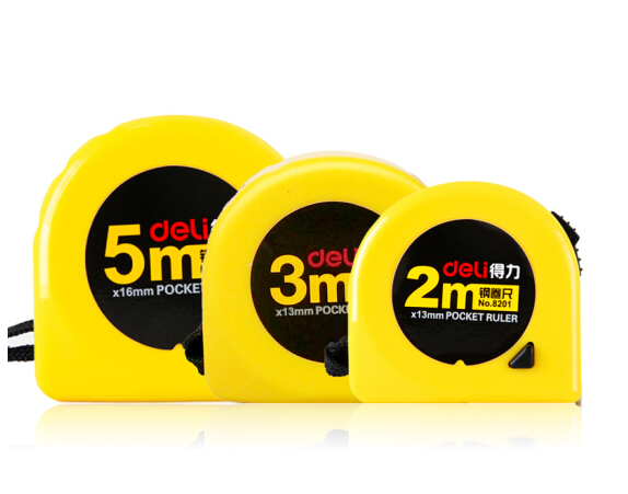 得力（deli）便携自动钢卷尺 测绘测量 办公用品 5m 8203-融创集采商城