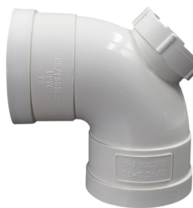 PVC带检修口90度弯头DN110 品牌；中财-融创集采商城