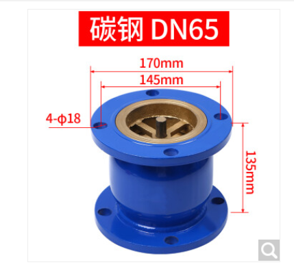 国标 法兰消音止回阀 DN65 PN16 碳钢烤漆 型号 HC41X-16 备注：不含螺丝和垫片 单位(台)-融创集采商城