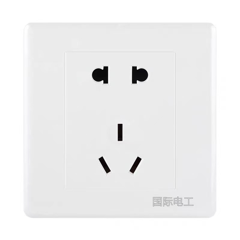 国际电工86型暗装五孔插座10a(单位:个) 融创集采商城
