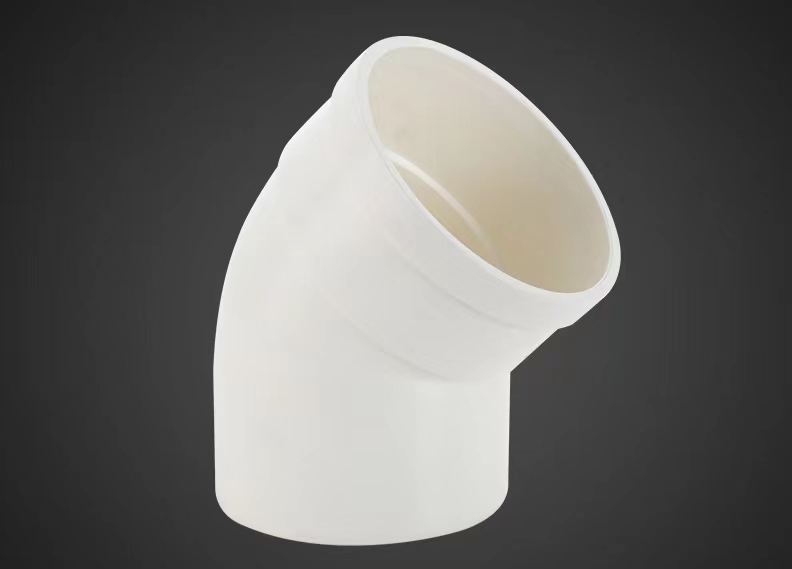 万丰 PVC75排水管 内插弯头下水缩口承插弯头45度-融创集采商城