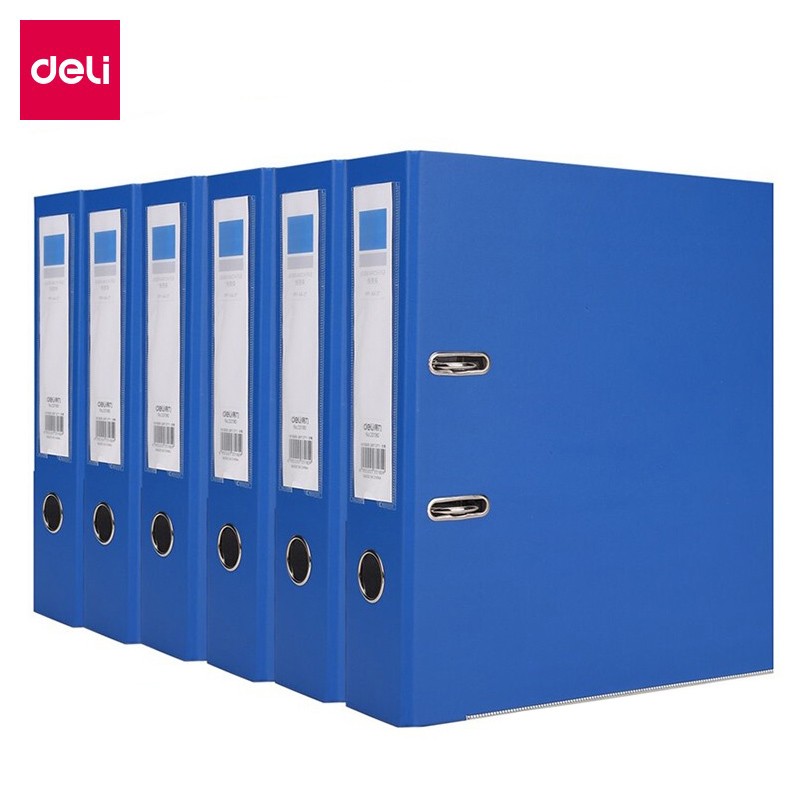 得力(deli)快劳夹 加厚型文件夹 A4两孔活页夹打孔夹 5481 蓝色 单个装-融创集采商城