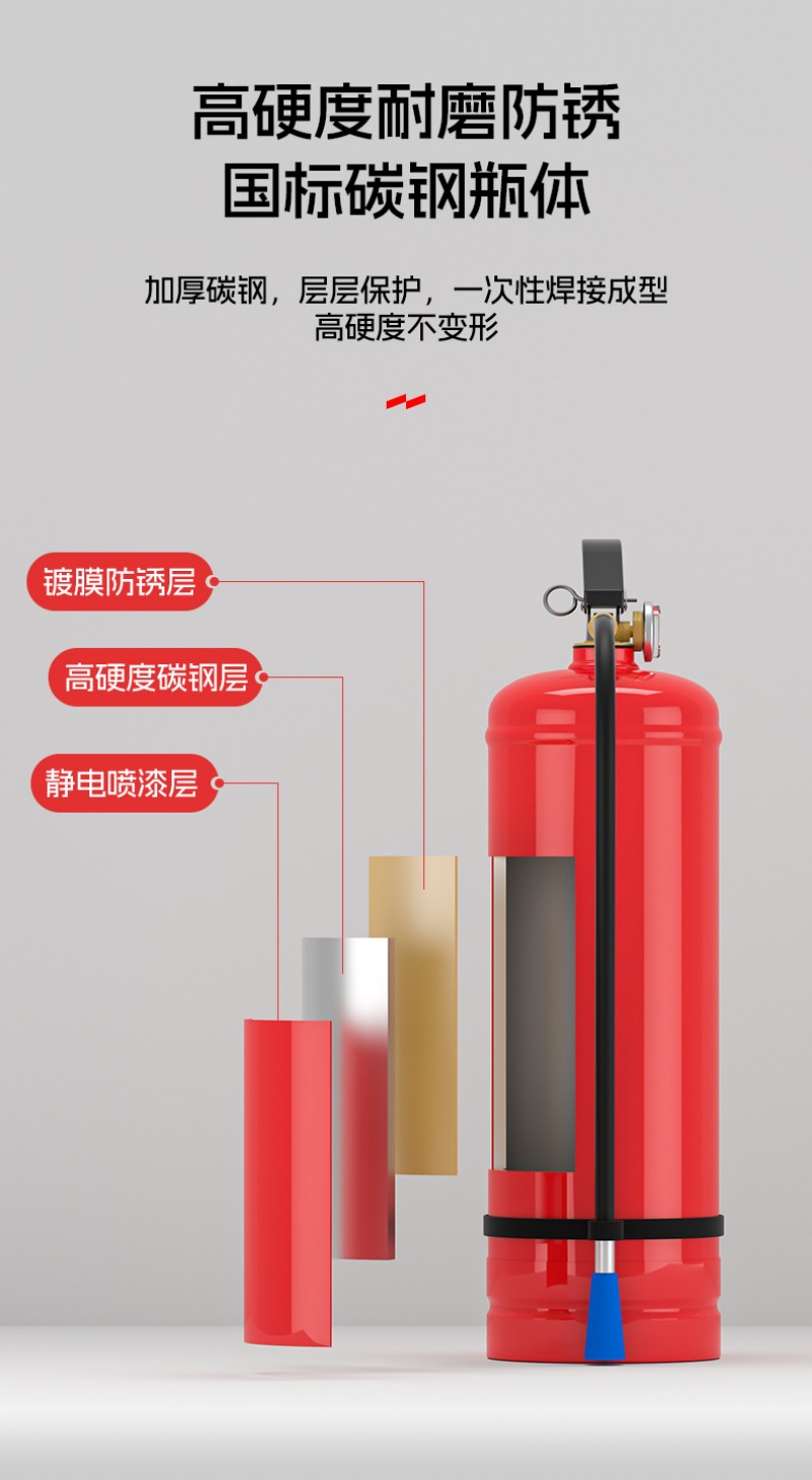 援邦（YUANBANG）新国标 GB 4351-2023 手提式干粉灭火器5kg MF/ABCE5 1具/箱-融创集采商城