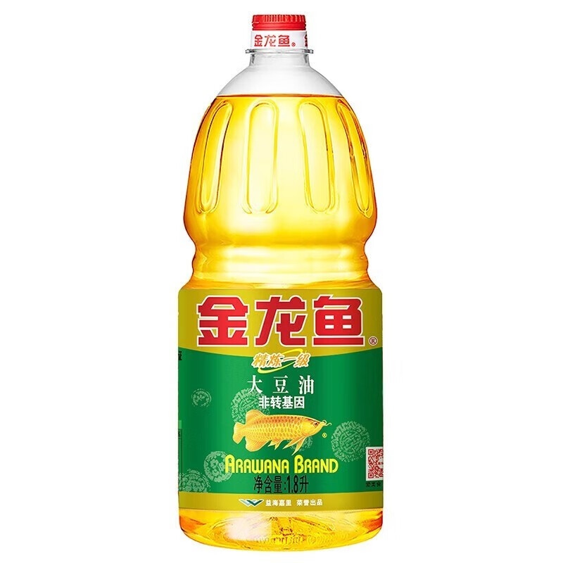 【仅限华中大区】金龙鱼精炼一级大豆油1.8L (转)【10箱起送，一箱6桶】-融创集采商城