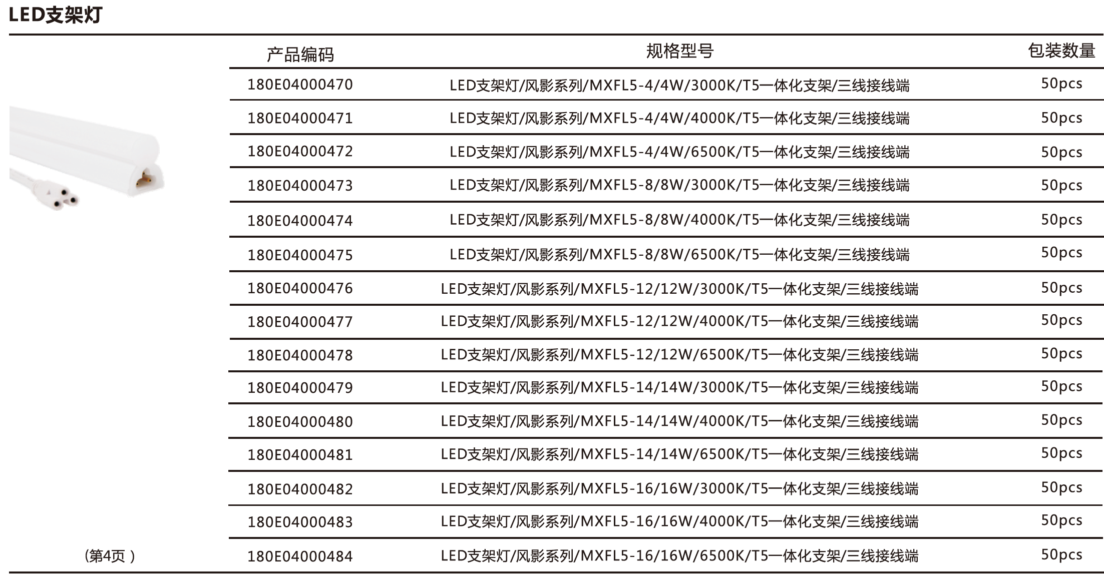 阳光照明LEDT5一体化灯管（T512W)(LEDT5一体化灯管（T512W))-融创集采商城