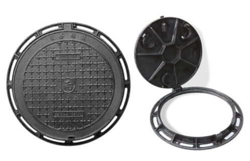 耀阔 圆形球墨铸铁井盖雨水污水井盖 HJJG 700直径铸铁带井圈-融创集采商城