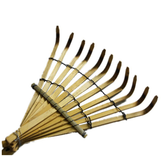 笠农 加厚加长多齿竹耙搂草耙大耙子竹熊手出口材质园艺工具道具耙农用竹耙子 11齿竹耙 长约1.43米-融创集采商城