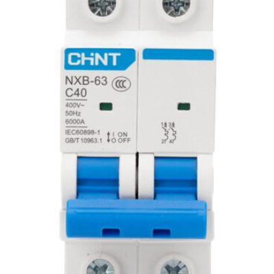 正泰（CHNT）NXB-63-2P-C40 家用空气开关 过载空气开关 DZ47升级款小型断路器 2P 40A-融创集采商城