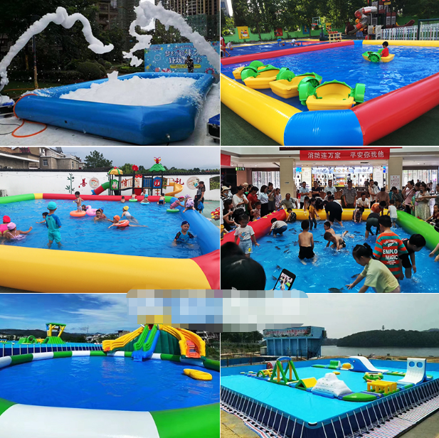 大型充气水池游泳池手摇船户外成人幼儿园儿童水上乐园 4*5*0.3M ZY081809-融创集采商城