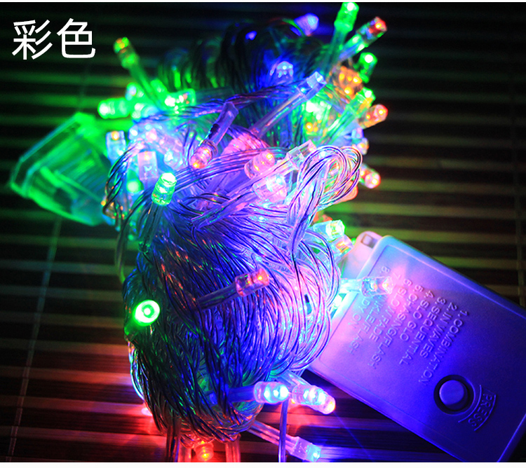 LED小彩灯闪灯串灯 户外防水节日霓虹七彩装饰满天星10米100灯/串《店铺订单满500元配送》-融创集采商城