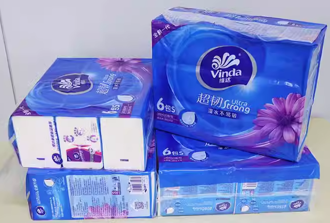 维达（Vinda）抽纸6包装130抽三层超韧面巾纸可湿水纸巾家用手纸v2239 6包-融创集采商城