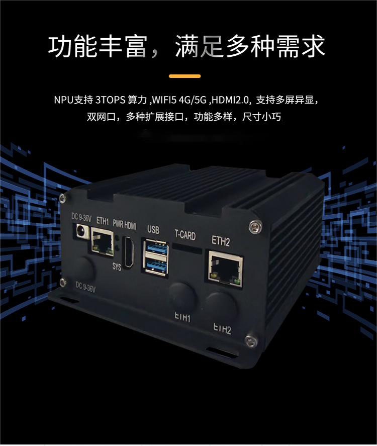 三佳牌融慧视频盒子设备ZHY_Video3399Pro智能主机，双网口双USB，自带3TOPS算力NPU-融创集采商城