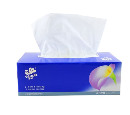 【华南自由贸易】维达 (Vinda) 经典盒装抽纸巾V2055 100抽3层 4盒/条 10条/箱-融创集采商城
